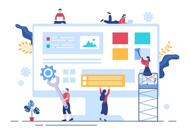 Premium Vector | Ui & ux programmer flat design vector illustration for ...