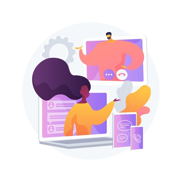 Free Vector Unified Communication Abstract Concept Vector Illustration Enterprise