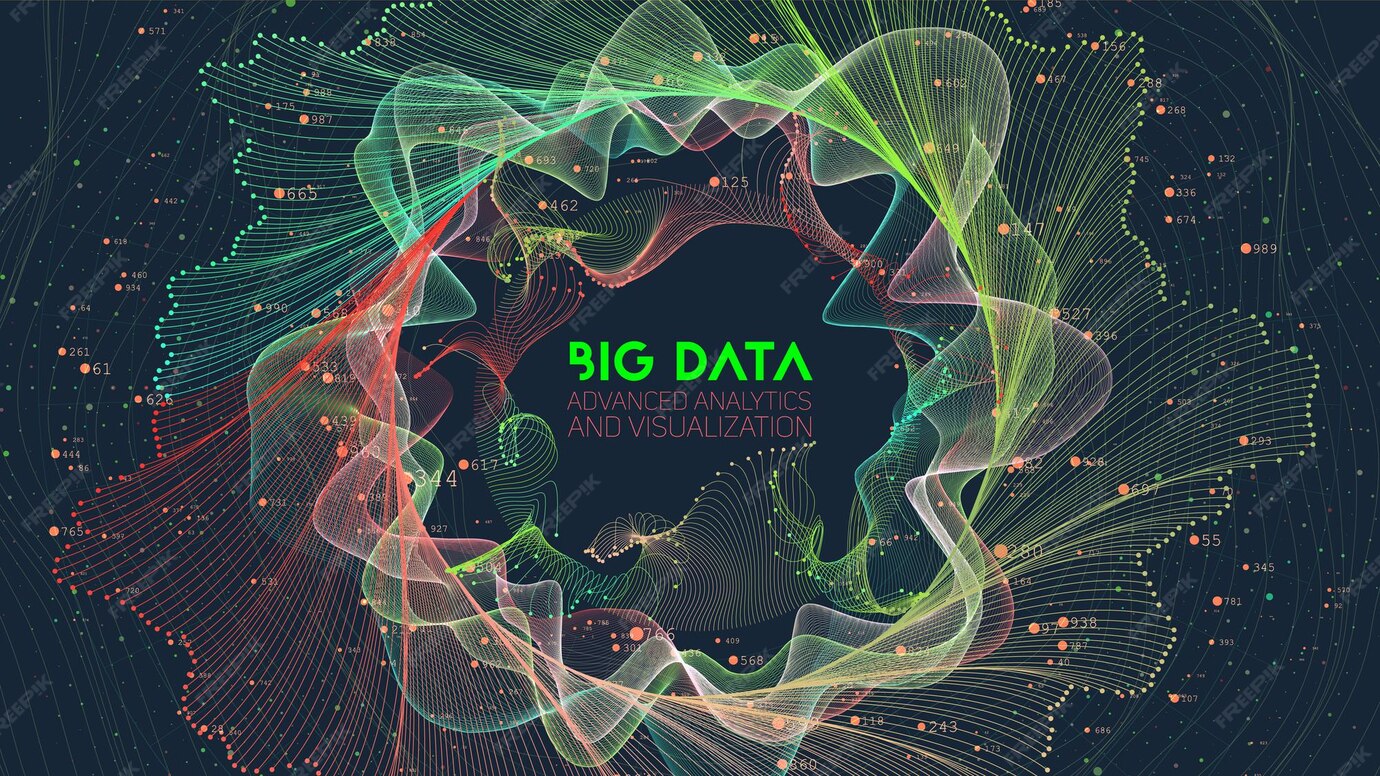 Premium Vector | Vector abstract colorful big data information sorting ...