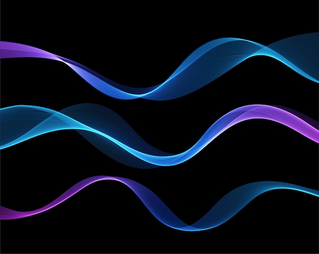 Premium Vector Abstract Colorful Flowing Wave Lines Isolated