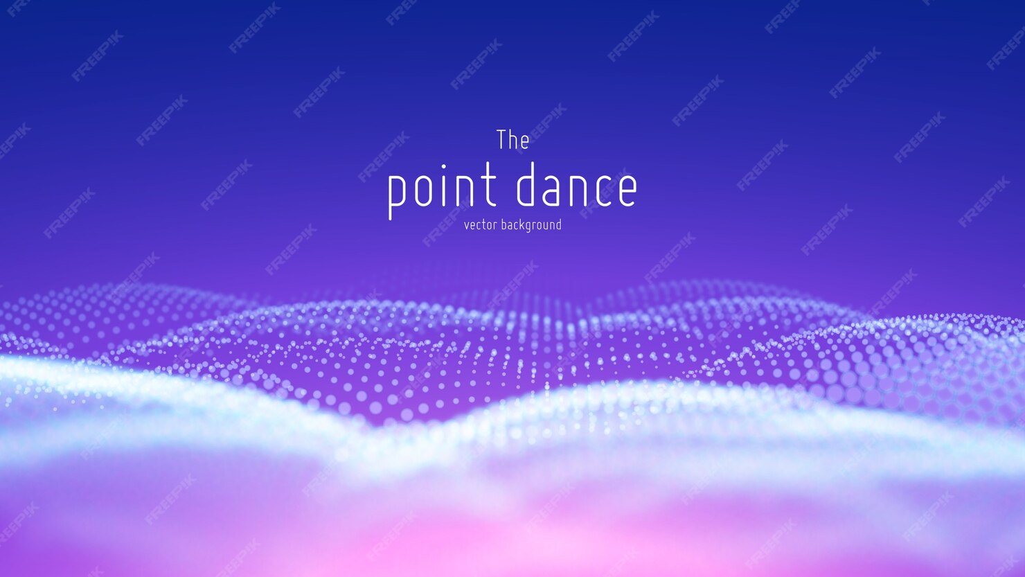 Free Vector Vector Abstract Particle Wave Points Array With Shallow Depth Of Field 