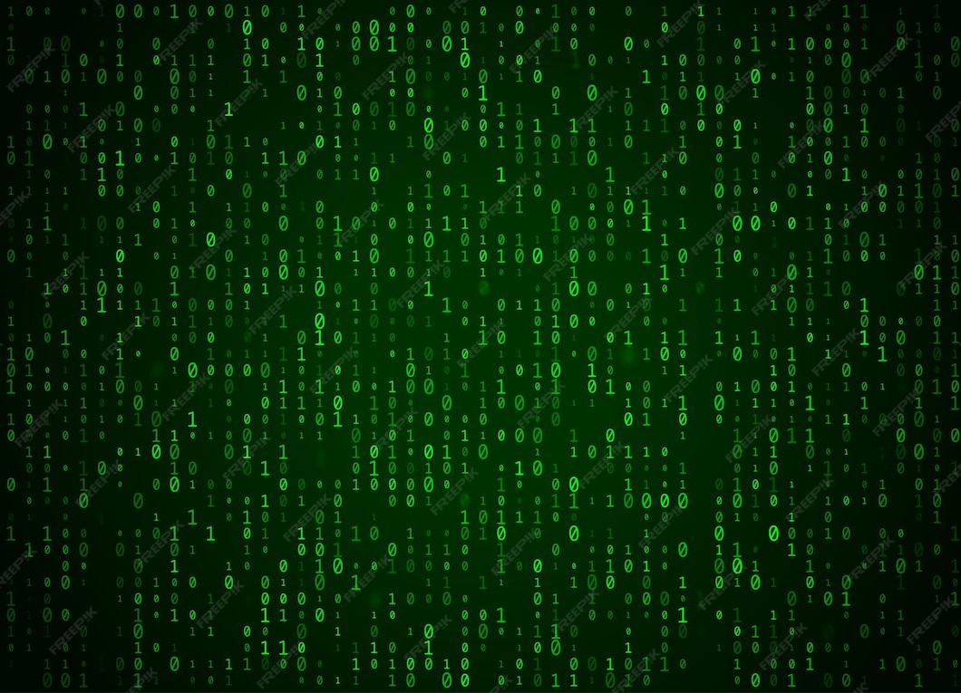Premium Vector | Vector binary code green background. big data and programming hacking, deep ...