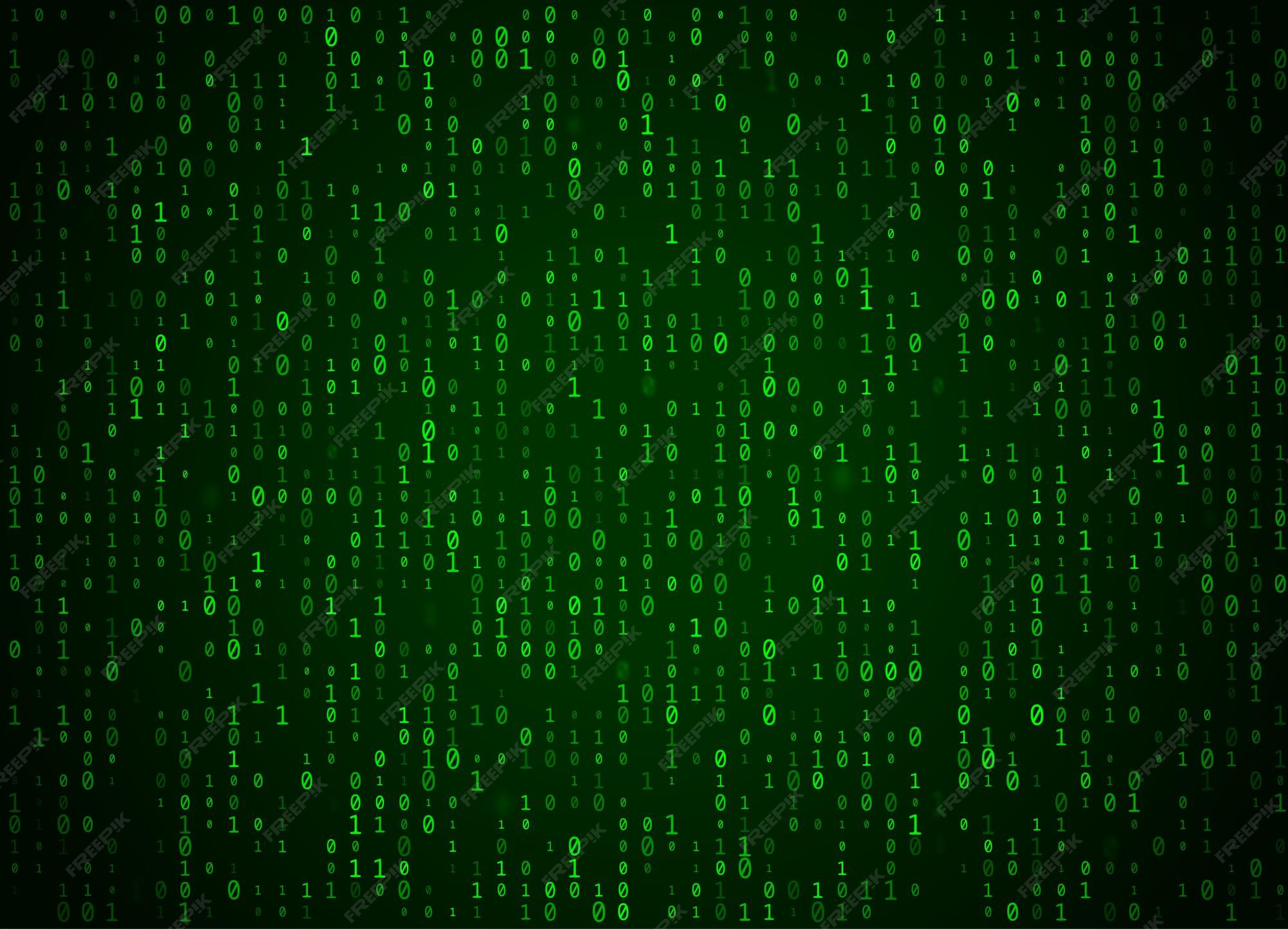 Premium Vector Vector Binary Code Green Background Big Data And Programming Hacking Deep