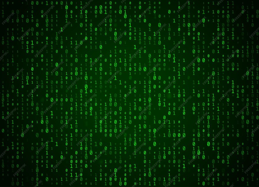 Premium Vector | Vector binary code green background. big data and programming hacking, deep ...