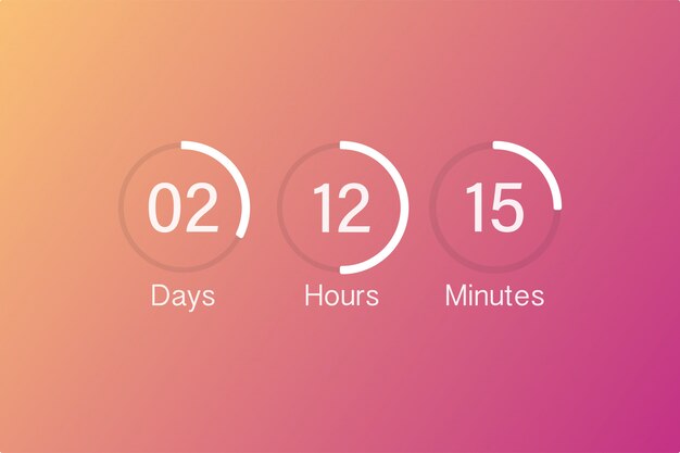 Premium Vector Countdown Clock Counter Timer Ui App Digital Count