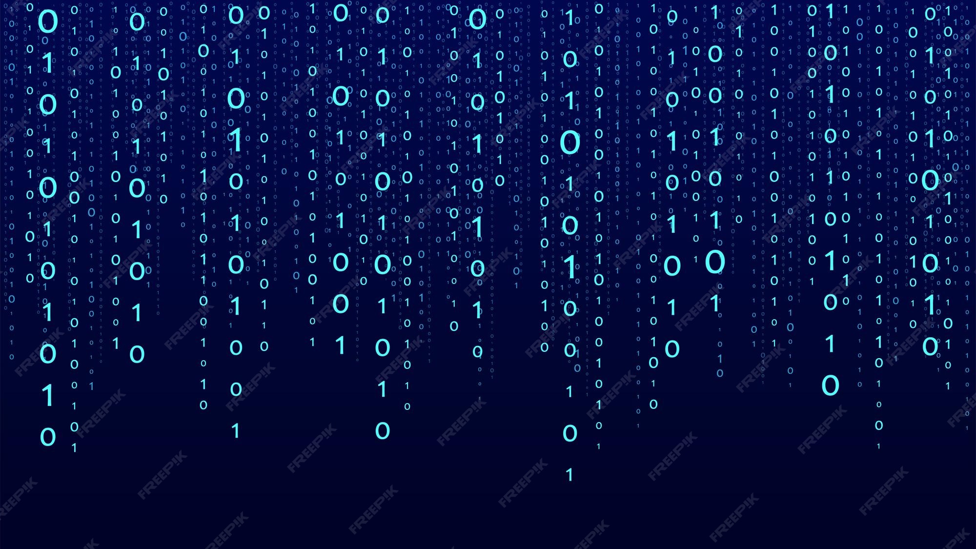 Premium Vector | Vector digital blue background of streaming binary ...