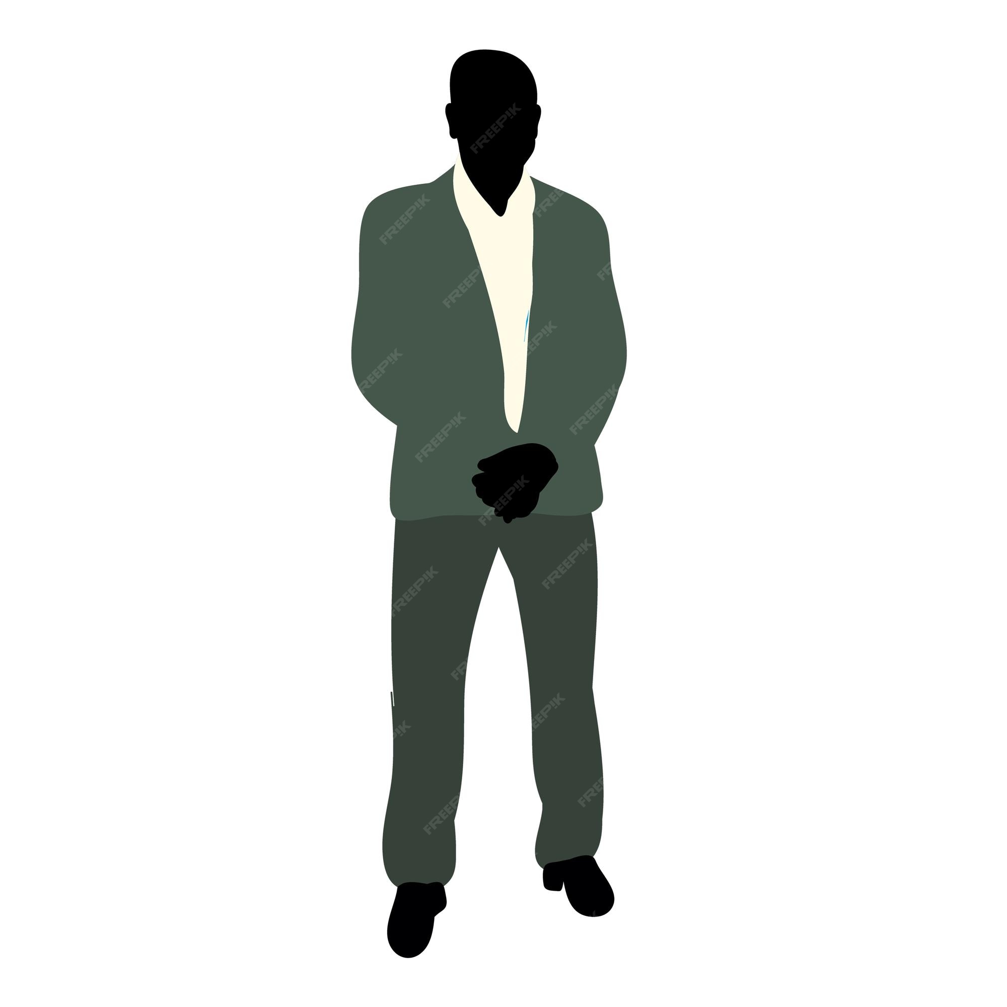 Premium Vector | Vector isolated silhouette man on white background Premium Vector | Vector isolated silhouette man on white background