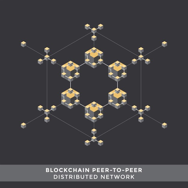 Premium Vector | Blockchain infographic concept, business technology illustration