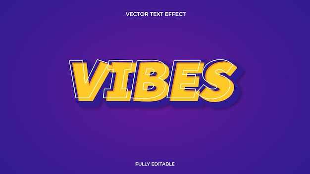 Premium Vector | Vibes text effect fully editable Premium Vector | Vibes text effect fully editable