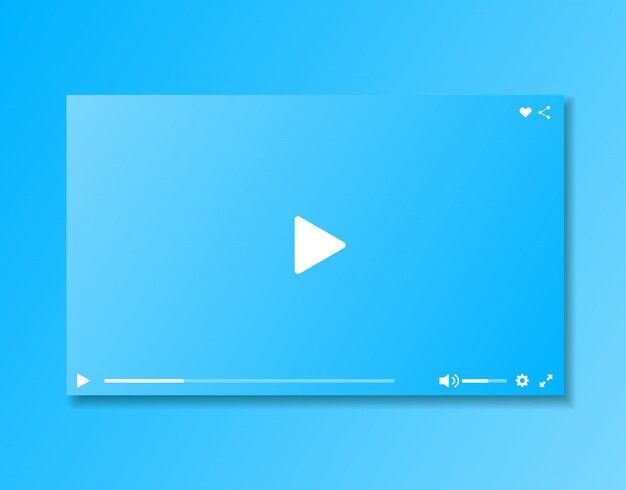 Premium Vector | Video player window. video player interface. Premium Vector | Video player window. video player interface.