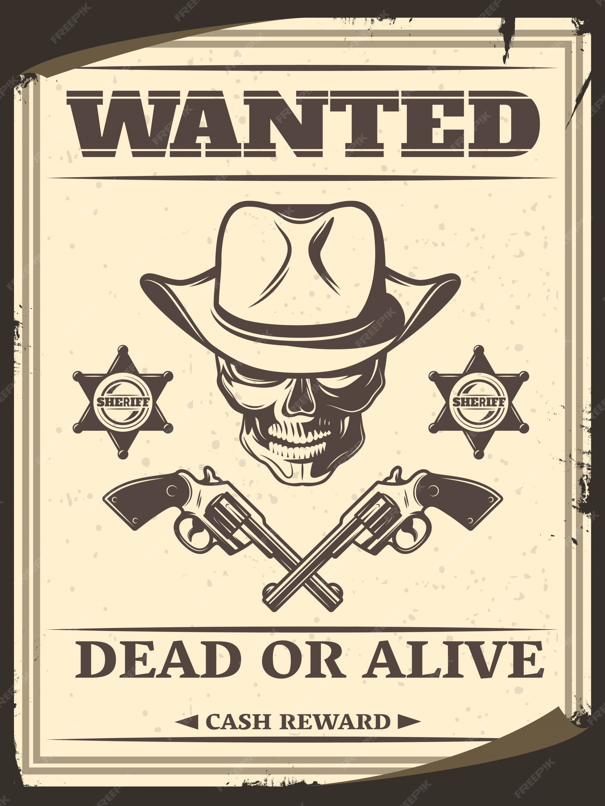 Western Wanted Poster Clipart