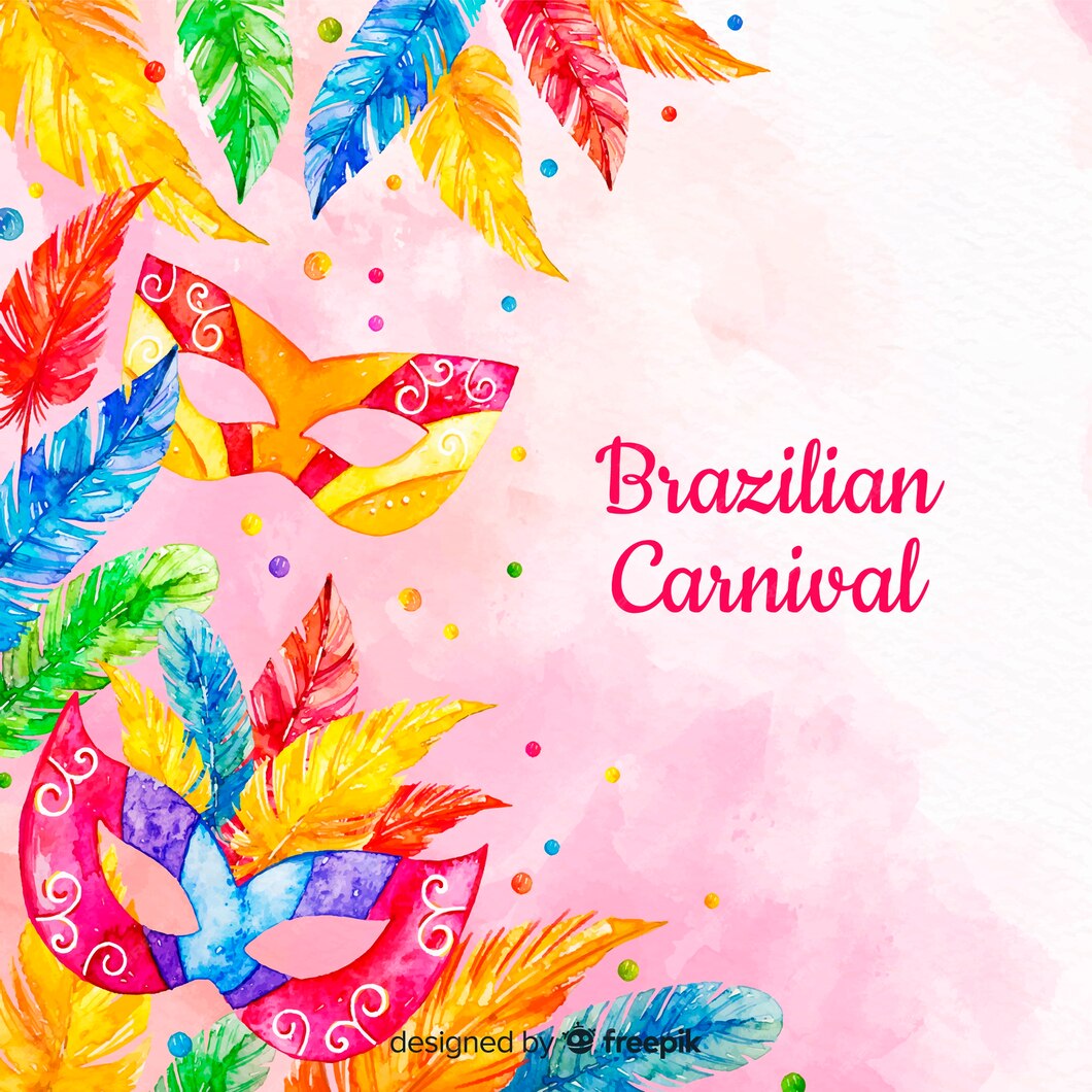 Free Vector Watercolor Brazilian Carnival Background