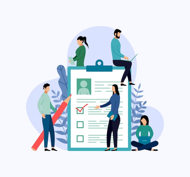 Premium Vector | Survey report, checklist, questionnaire, business ... Premium Vector | Survey report, checklist, questionnaire, business ...