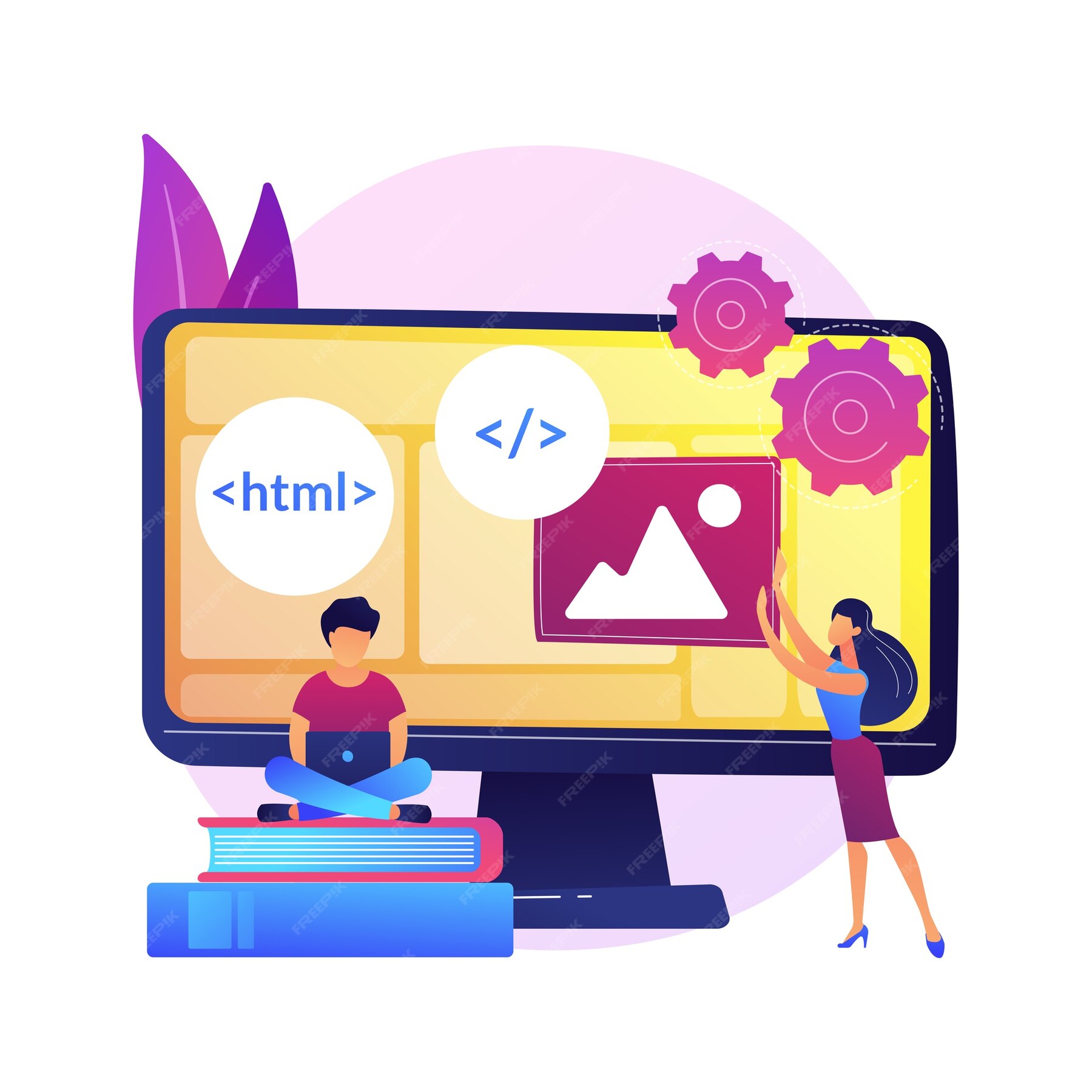 Free Vector | Web developers courses. computer programming, web design ...