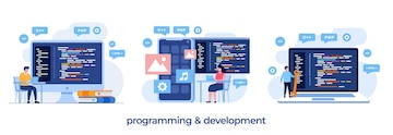 Premium Vector | Web development. programming languages. css, html, it ...