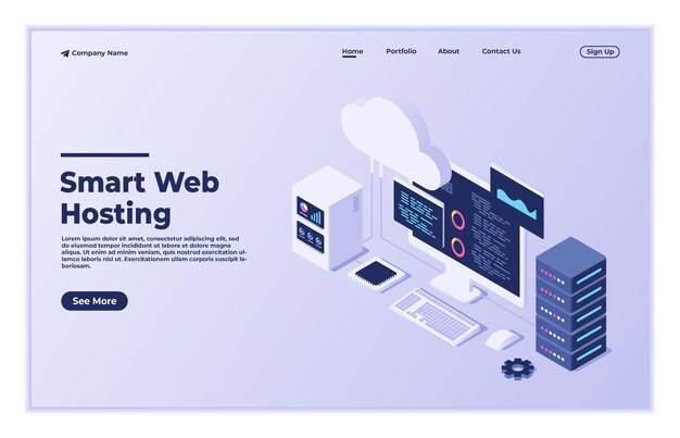 Premium Vector Data Center Concept