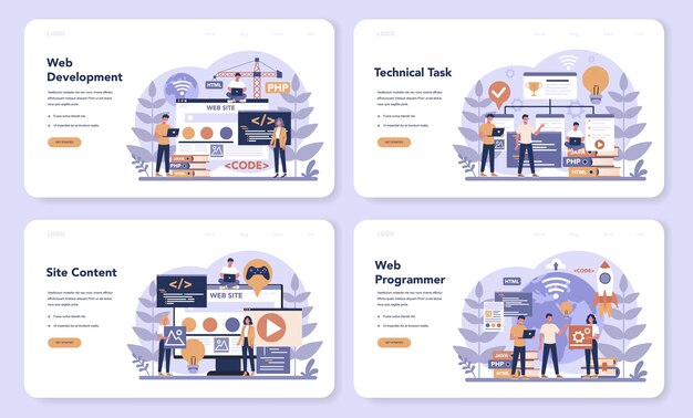 Premium Vector | Landing page web development illustration modern ...