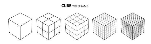 Grid Cube Vectors & Illustrations for Free Download