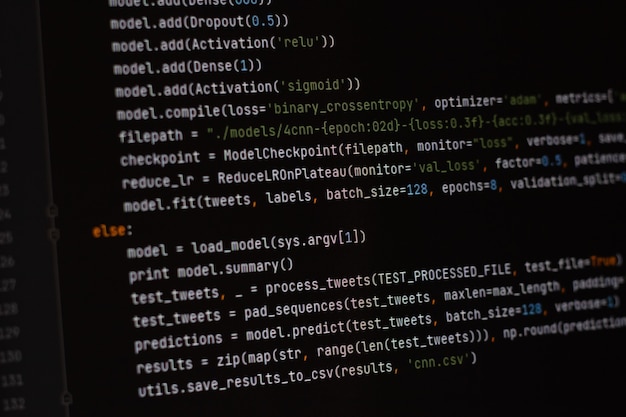 Développeur Python, Script Java, Html, Code Source Css Sur L'écran Du ...