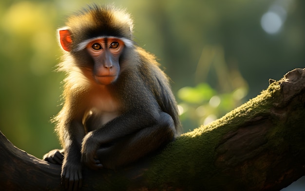 Vue rapprochée du singe dans l'arbre | Photo Gratuite Vue rapprochée du singe dans l'arbre | Photo Gratuite