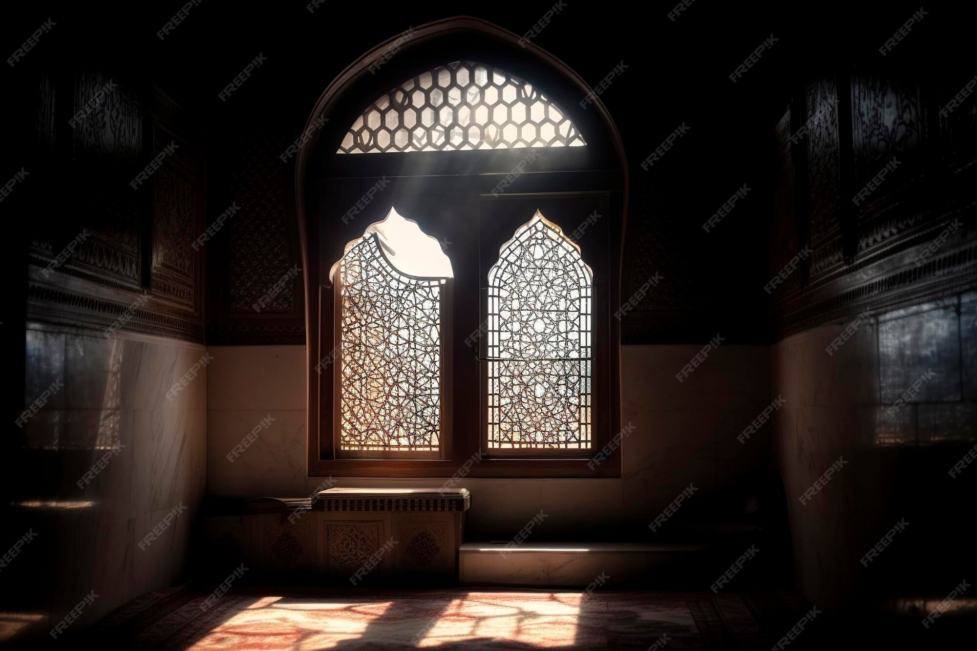 Une Fenêtre Dans Une Pièce Sombre Avec Une Lumière Qui Brille à Travers ... Une Fenêtre Dans Une Pièce Sombre Avec Une Lumière Qui Brille à Travers ...