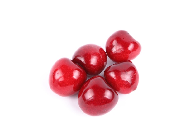 Gros Plan De Baies Sucrées Cerises Rouges Sucrées Juteuses Isolées Sur ... Gros Plan De Baies Sucrées Cerises Rouges Sucrées Juteuses Isolées Sur ...