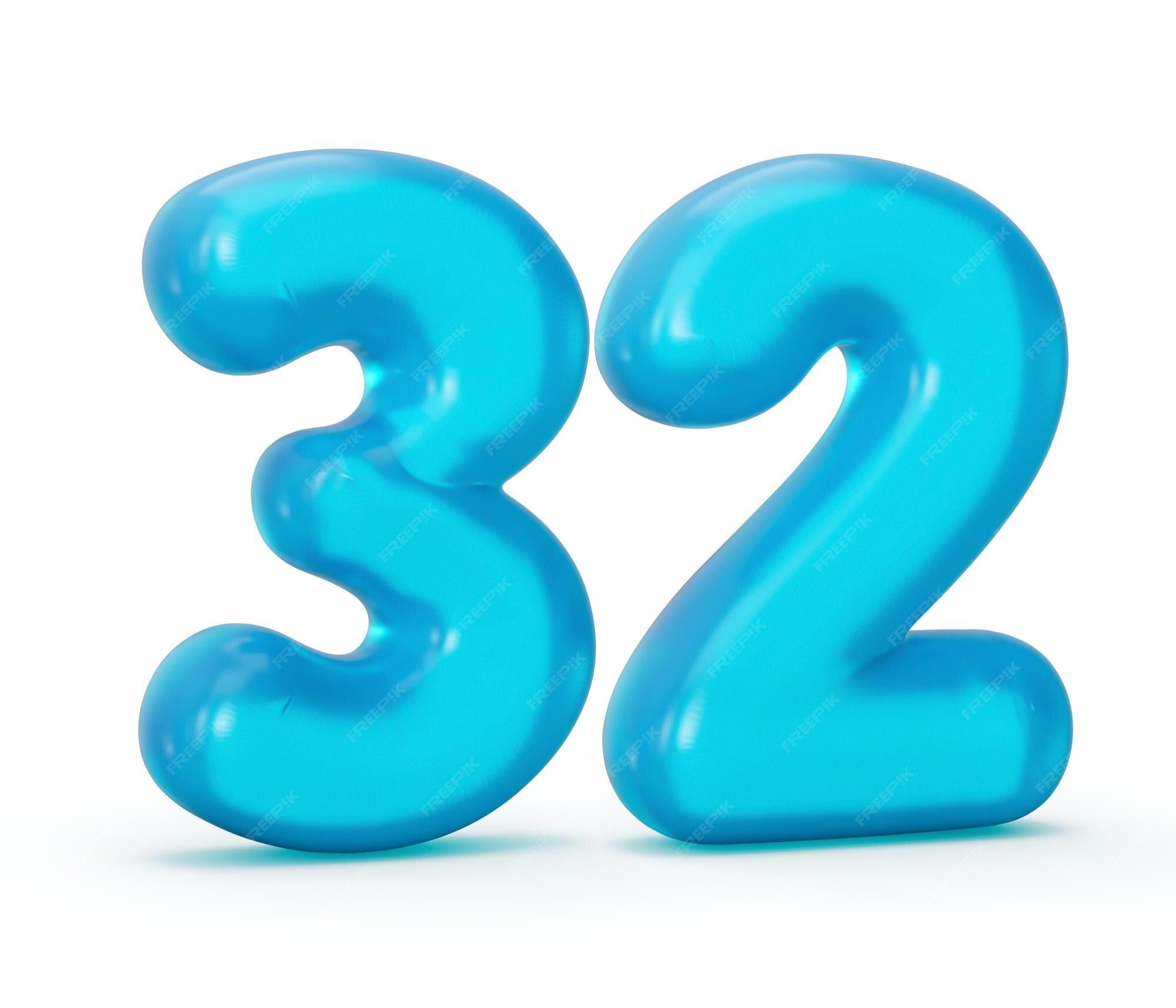 Jelly Bleu Chiffre 32 Trente-deux Isolé Sur Fond Blanc Jelly Numéros ... Jelly Bleu Chiffre 32 Trente-deux Isolé Sur Fond Blanc Jelly Numéros ...