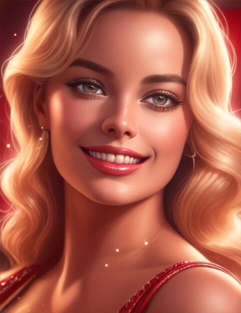 Margot Robbie Dans Le Rôle De Barbie Photo Premium