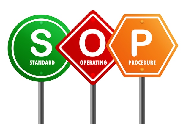 Panneau Routier Avec Mot De Procédure Opérationnelle Standard Sop ... Panneau Routier Avec Mot De Procédure Opérationnelle Standard Sop ...