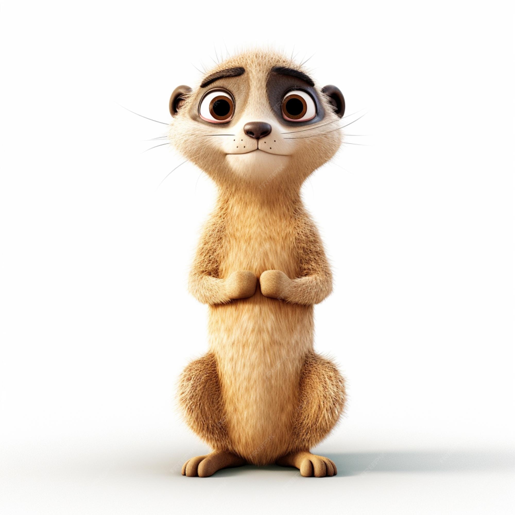 Suricate De Dessin Animé Debout Sur Ses Pattes Postérieures Avec Un ... Suricate De Dessin Animé Debout Sur Ses Pattes Postérieures Avec Un ...