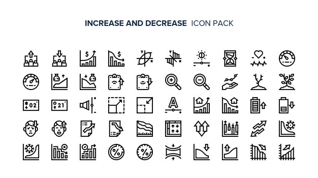 Premium Icon | Increase and decrease