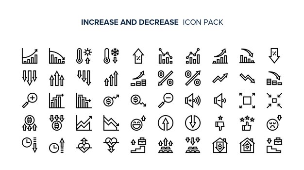 Premium Icon | Increase and decrease