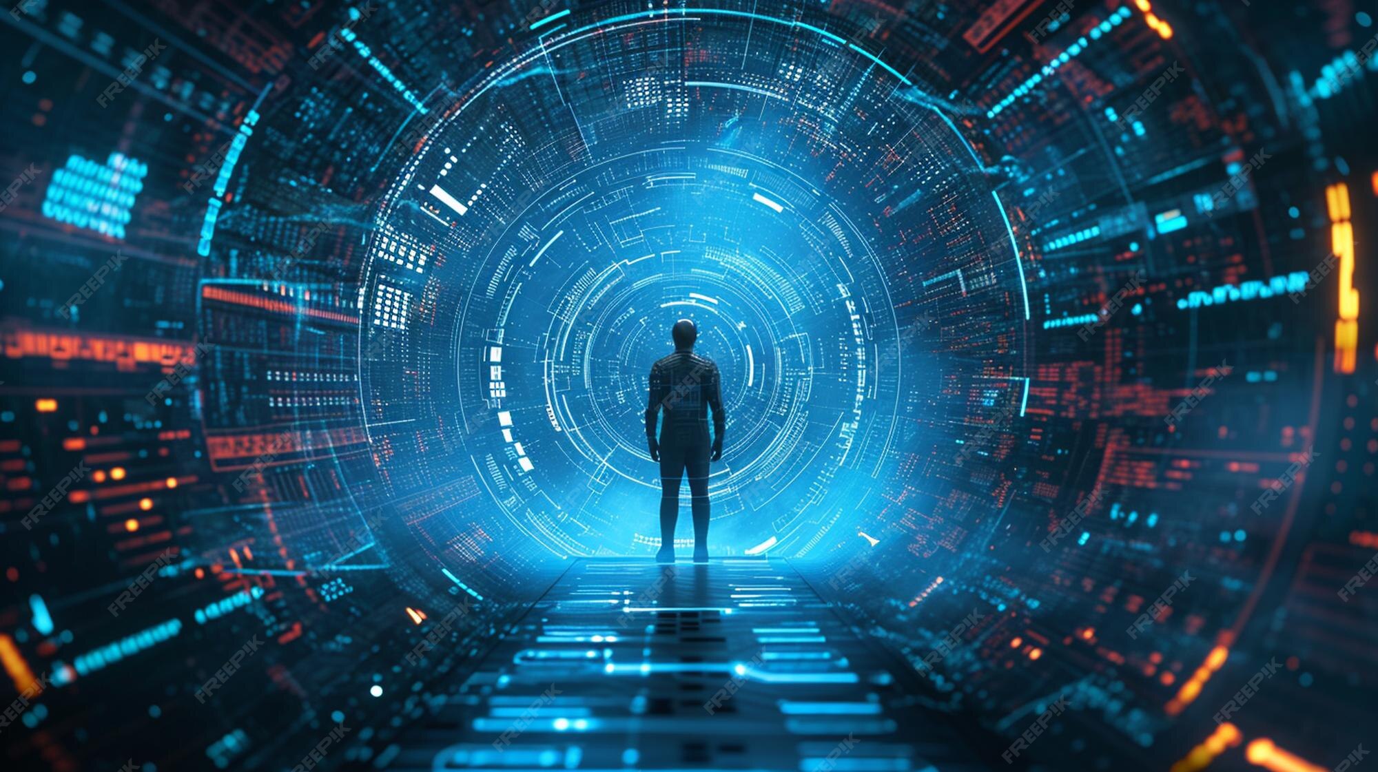 Premium Photo 3 D Rendering Of Abstract Futuristic Background With Binary Code And Binary Code