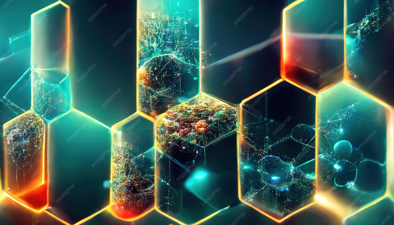 Premium Photo | 3d abstract tech background floating numbers hud background matrix particles ...
