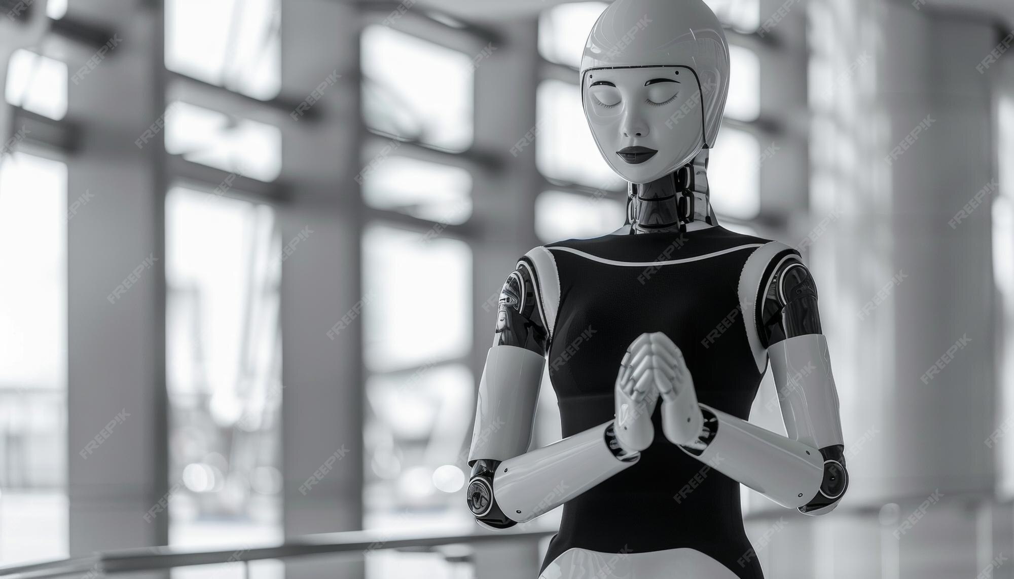 Premium Photo | 3D android robot machine abstract machine learning ...