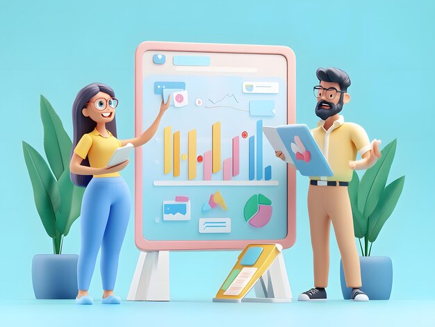 3D Animated Characters Presenting Data and Analytics | Premium AI ... 3D Animated Characters Presenting Data and Analytics | Premium AI ...