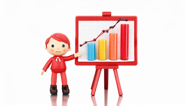 Premium AI Image | 3D Bar Chart for Visualizing Data Wiht A Tiny Doll Premium AI Image | 3D Bar Chart for Visualizing Data Wiht A Tiny Doll