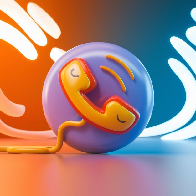 Premium Photo | 3D cartoon illustration of a telephone call icon Premium Photo | 3D cartoon illustration of a telephone call icon
