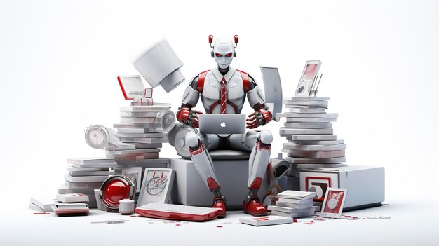 Premium Photo | 3D Character Optimizing Business Operations Premium Photo | 3D Character Optimizing Business Operations