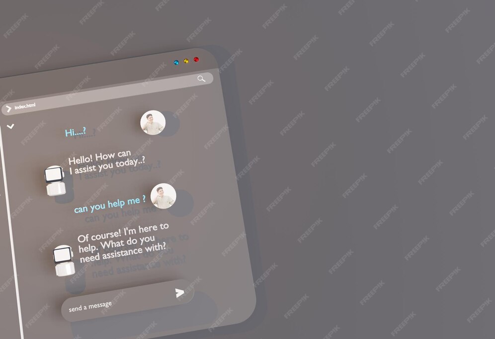 Premium Photo | 3D computer AI Robot Chatbot Web UIUX SOFTWARE programming algorithms 3D ...