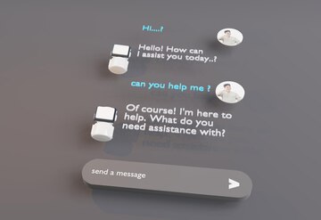 Premium Photo | 3D computer AI Robot Chatbot Web UIUX SOFTWARE ...