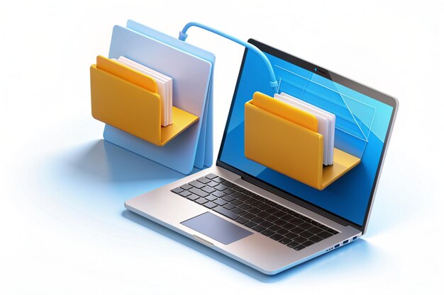 3d File Transfer Of Document In Folder File Transfer Encrypted Form Connection Docs Information