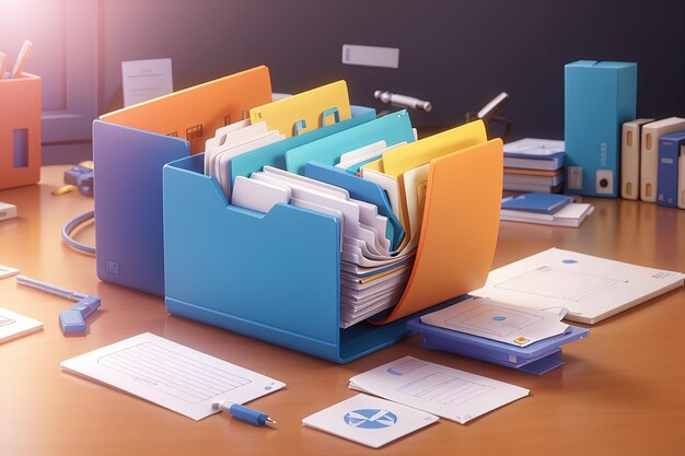 Premium Photo 3d File Transfer Of Document In Folder File Transfer Encrypted Form Connection