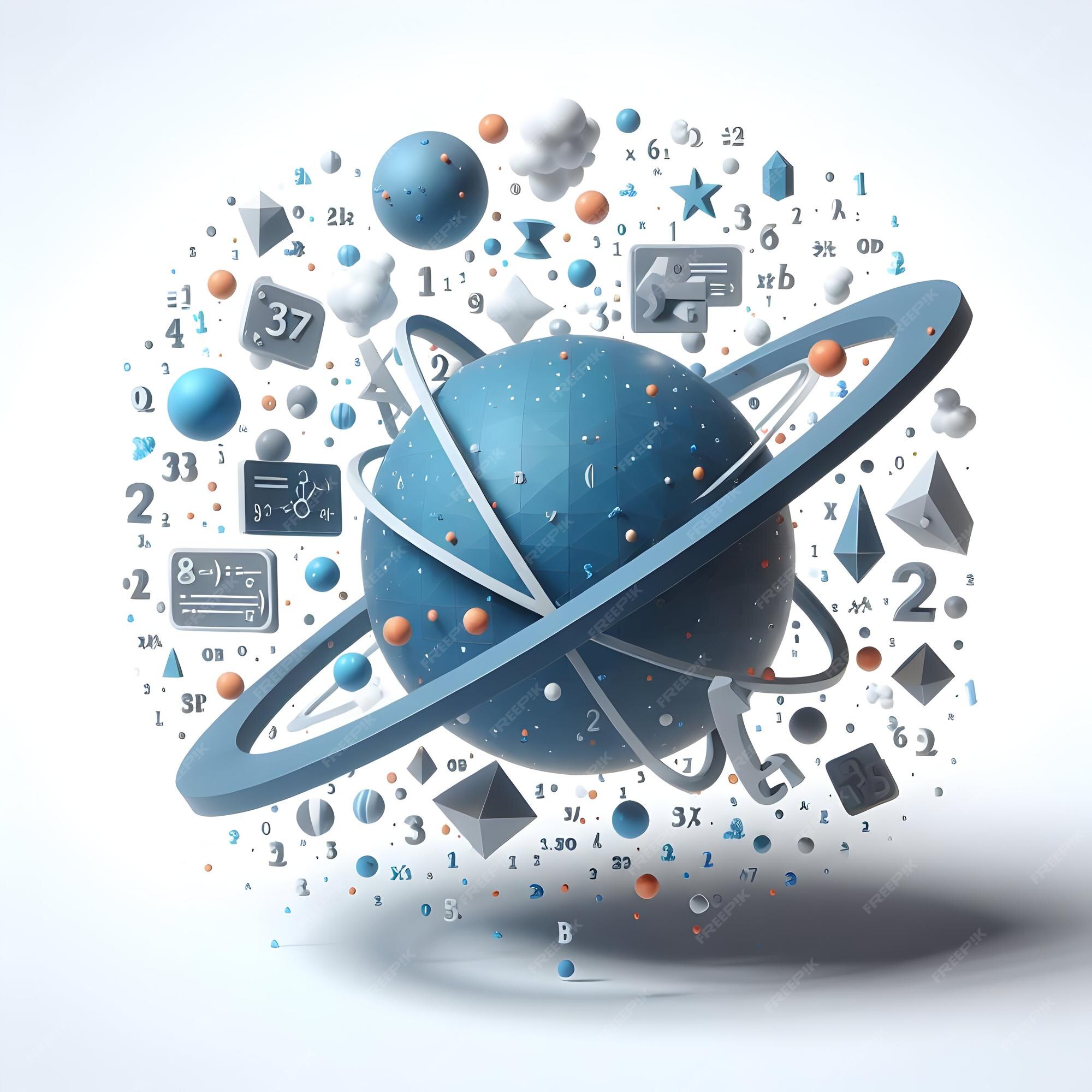 Premium Photo 3d Flat Icon Astro Algorithms Concept Algorithms And Equations Floating In Outer