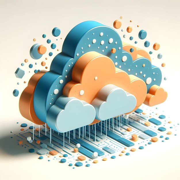 Premium Photo | 3D Flat Icon Cloud Computing Sky Concept Cloud ... Premium Photo | 3D Flat Icon Cloud Computing Sky Concept Cloud ...