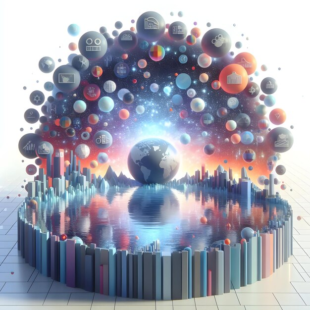 Premium Photo | 3D Flat Icon Cosmic Data Lake Concept A serene cosmic ... Premium Photo | 3D Flat Icon Cosmic Data Lake Concept A serene cosmic ...