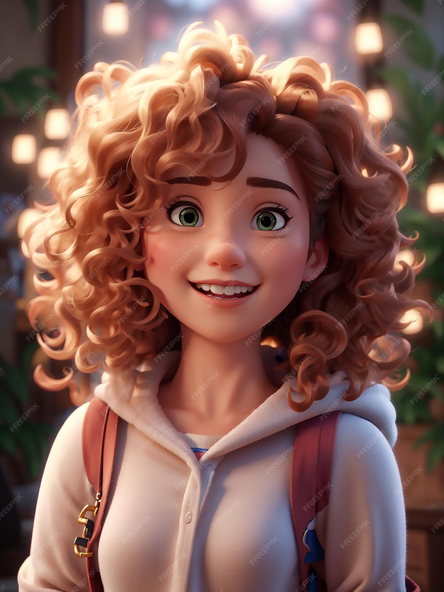 Premium Ai Image 3d Girl Animated Character