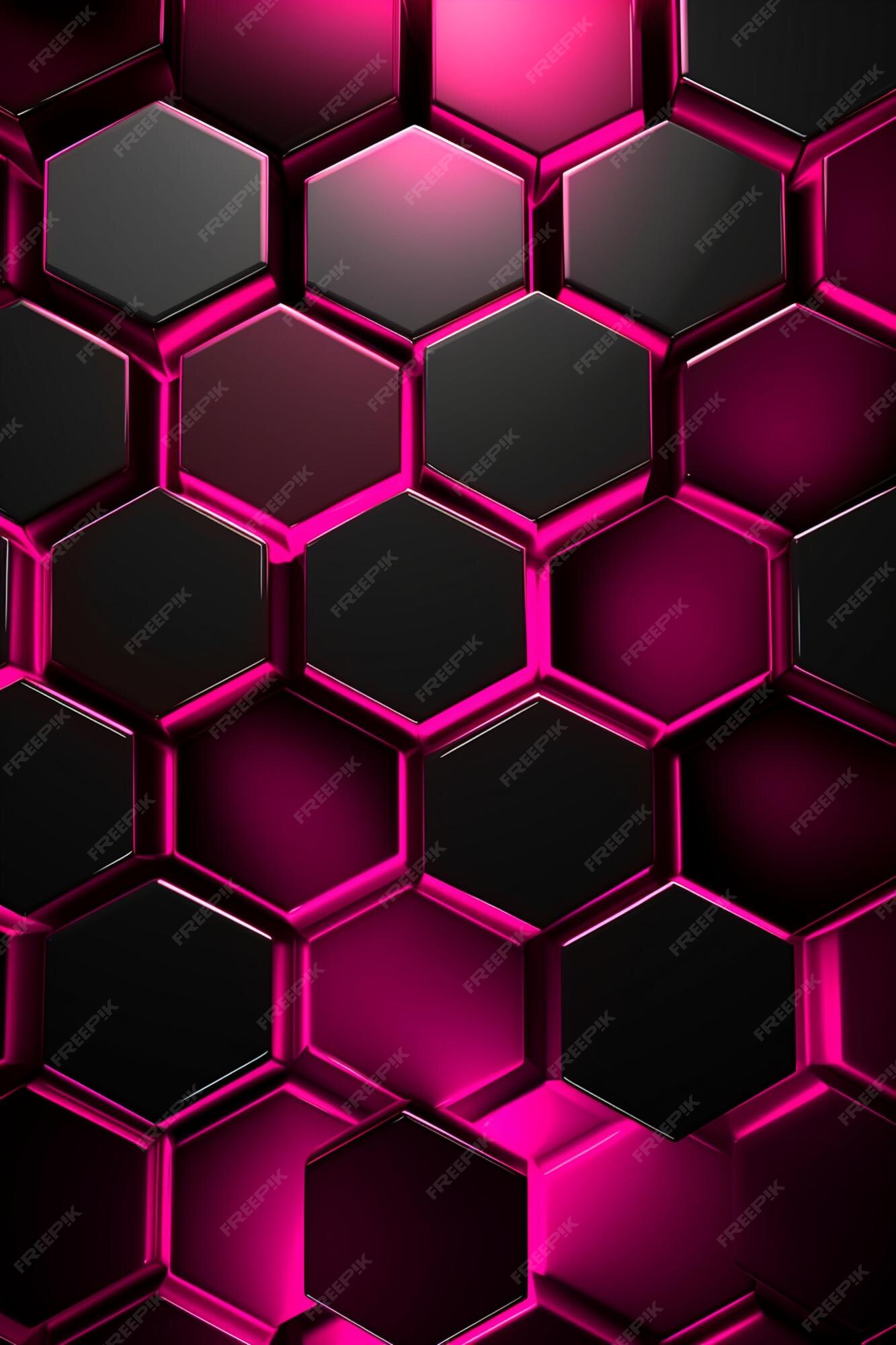 Premium Photo | 3D Hexagon Neon Background Premium Photo | 3D Hexagon Neon Background