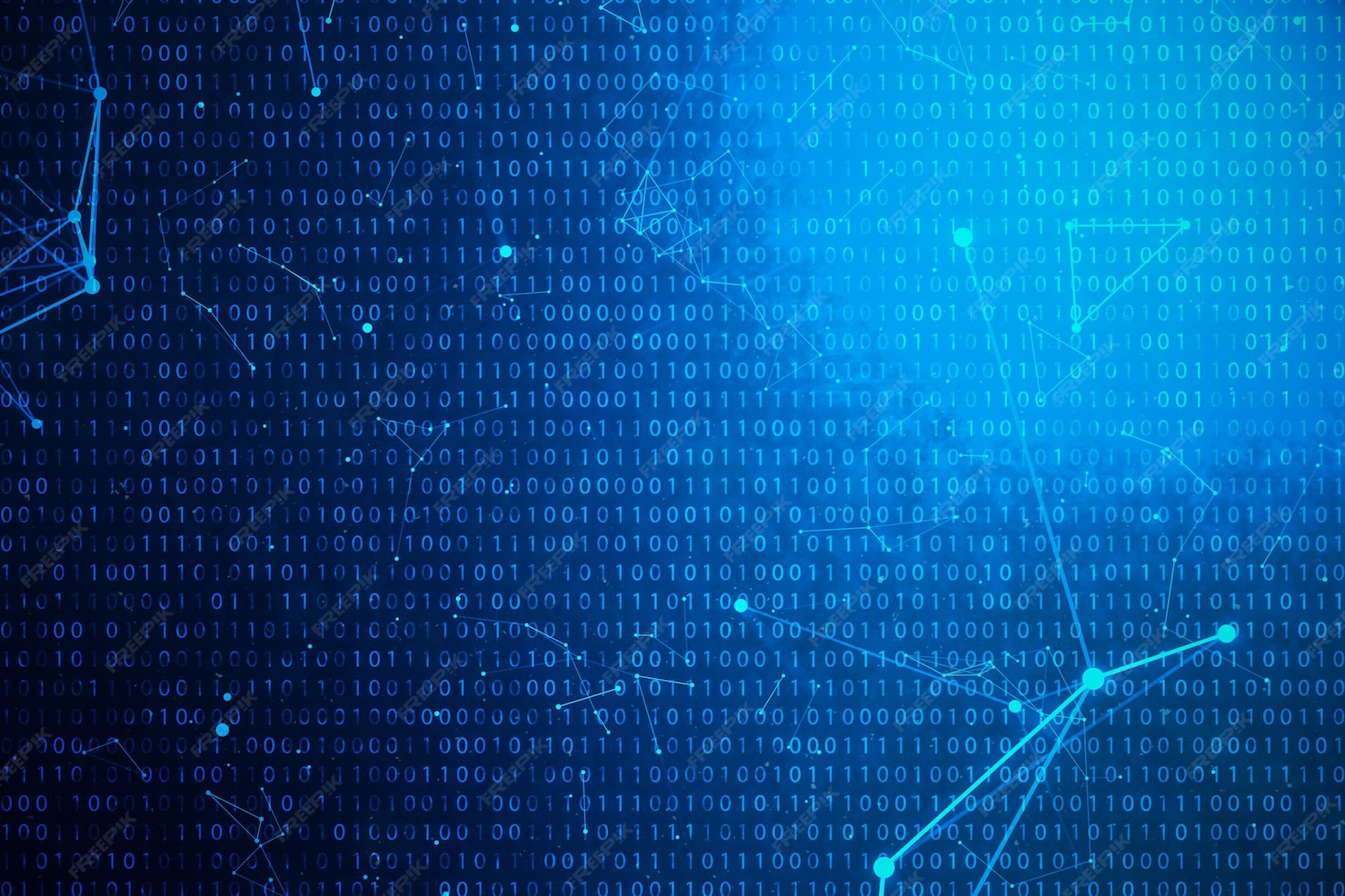 Premium Photo | 3d illustration binary code on blue background. bytes ...