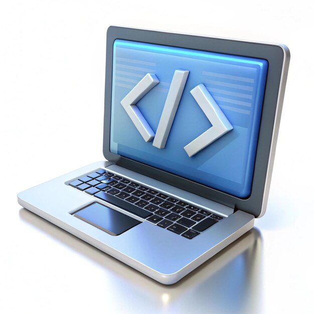 3d illustration of Java script code development coding language it ...